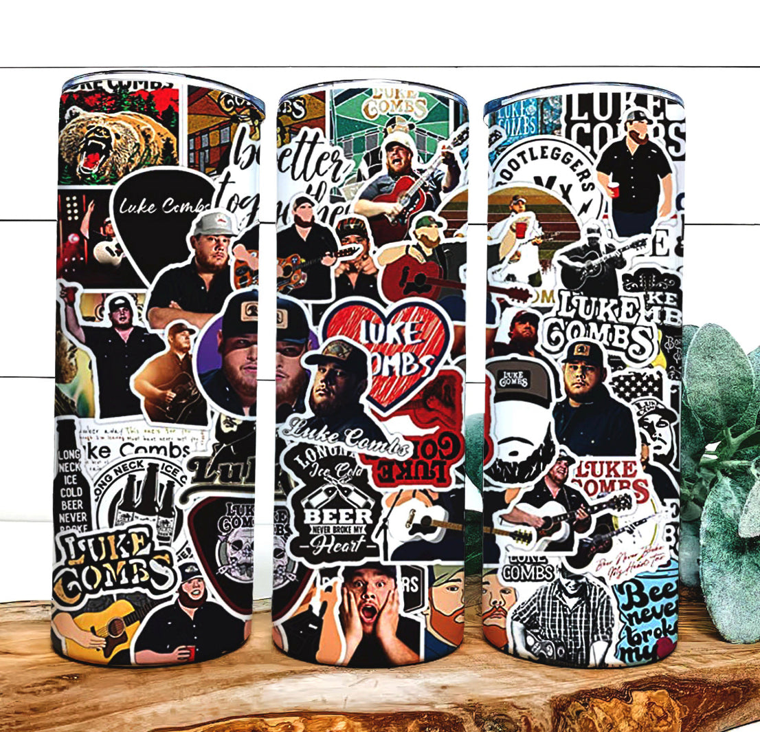 luke combs 20oz stainless steel tumbler cup – Kuma Designs Shop
